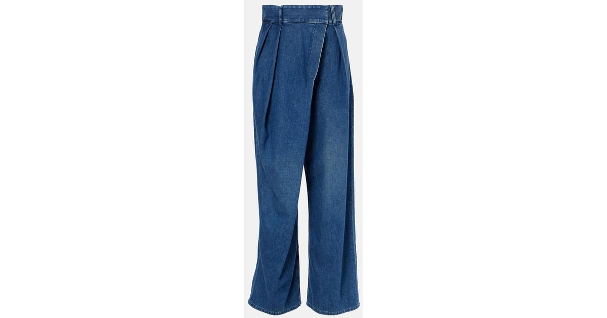 Loewe Wrap Wide-Leg Jeans in Blue | Lyst UK