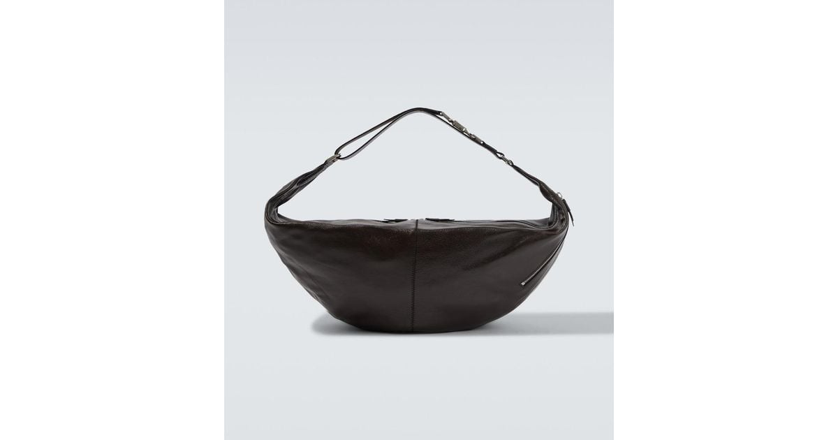 Lemaire Quiver Clip Leather Shoulder Bag in Black for Men | Lyst
