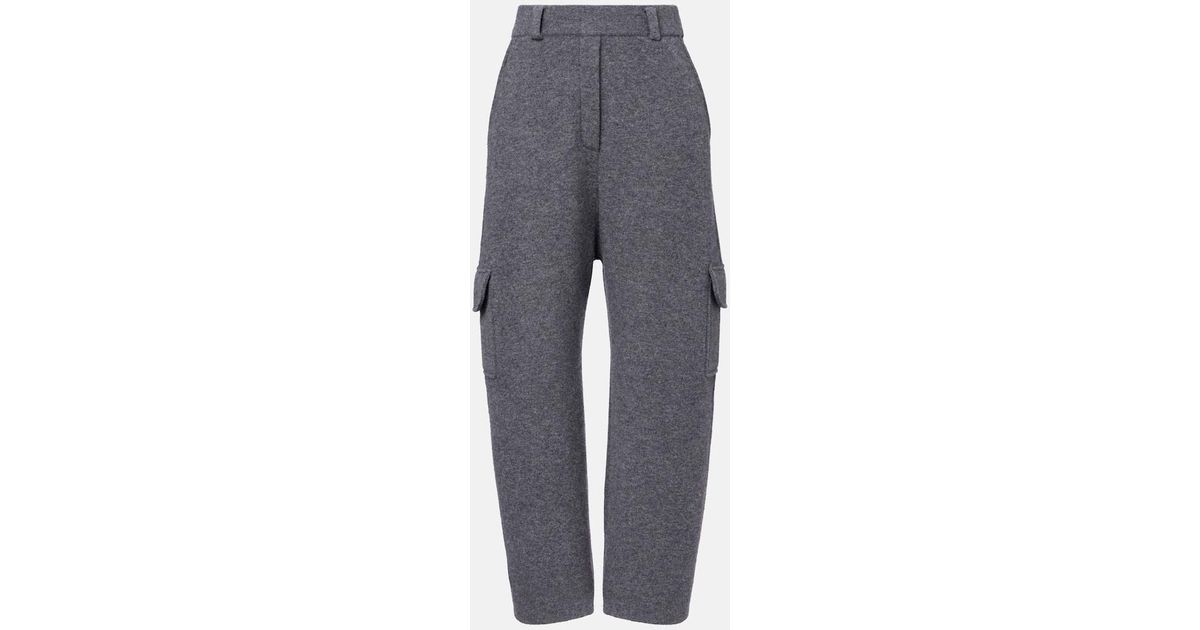 Lisa Yang Azaria Cashmere Cargo Pants in Grey | Lyst UK