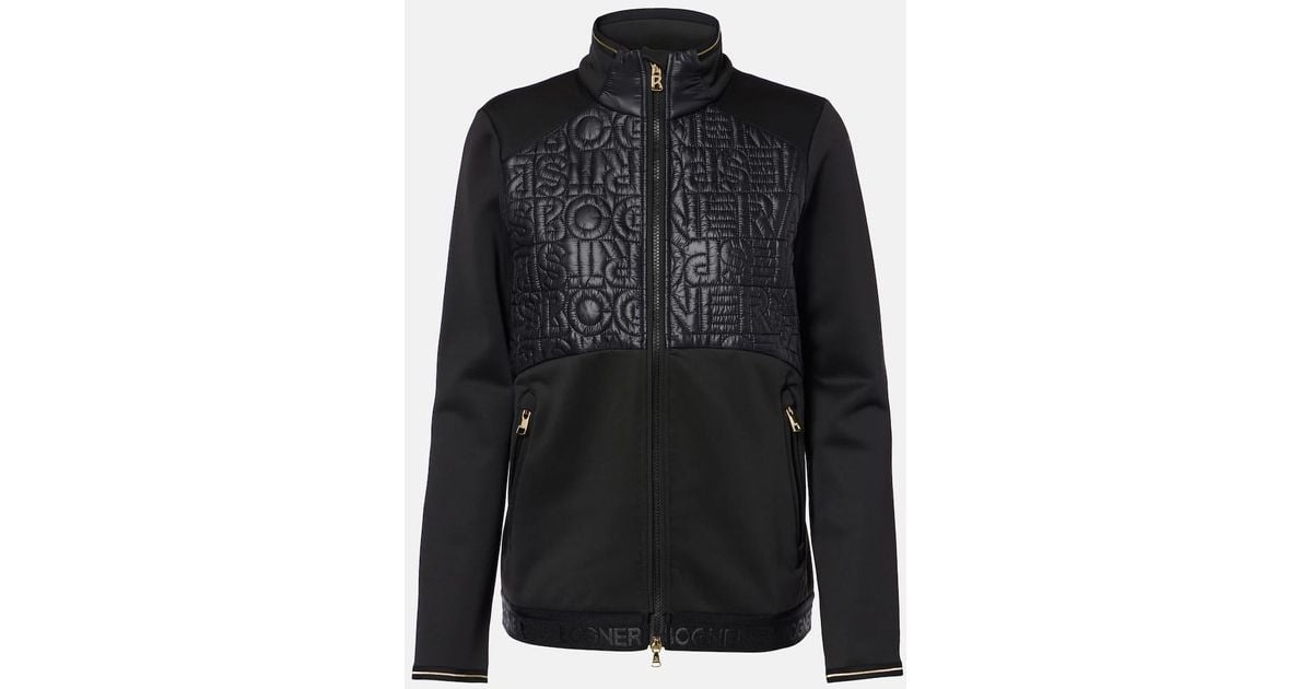 Bogner Piara Quilted Ski Jacket in Black | Lyst