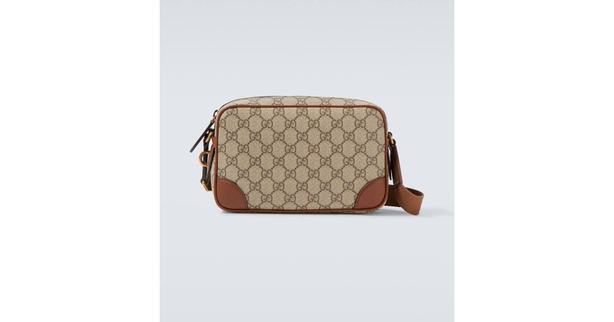 Gucci Gg Emblem Super Mini Crossbody Bag in Natural for Men | Lyst