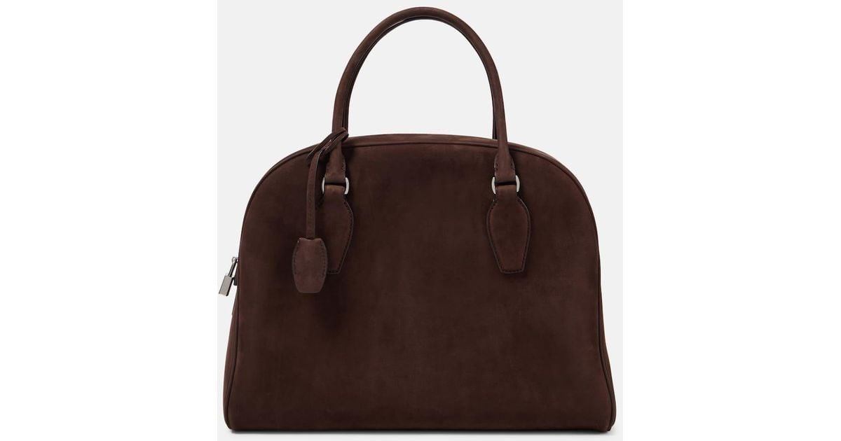 The Row India 12.00 Suede Tote Bag in Brown | Lyst