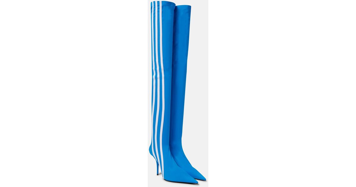 Balenciaga X Adidas Knife Over-The-Knee Boots in Blue | Lyst Canada