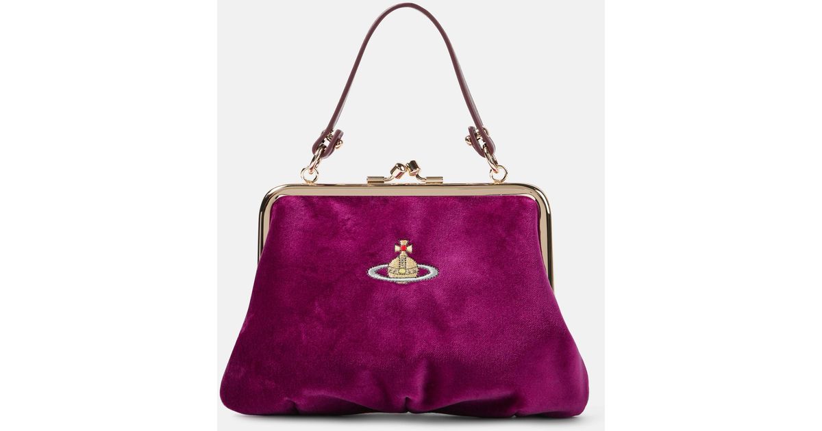 Vivienne Westwood Granny Frame Velvet Tote Bag in Purple | Lyst UK