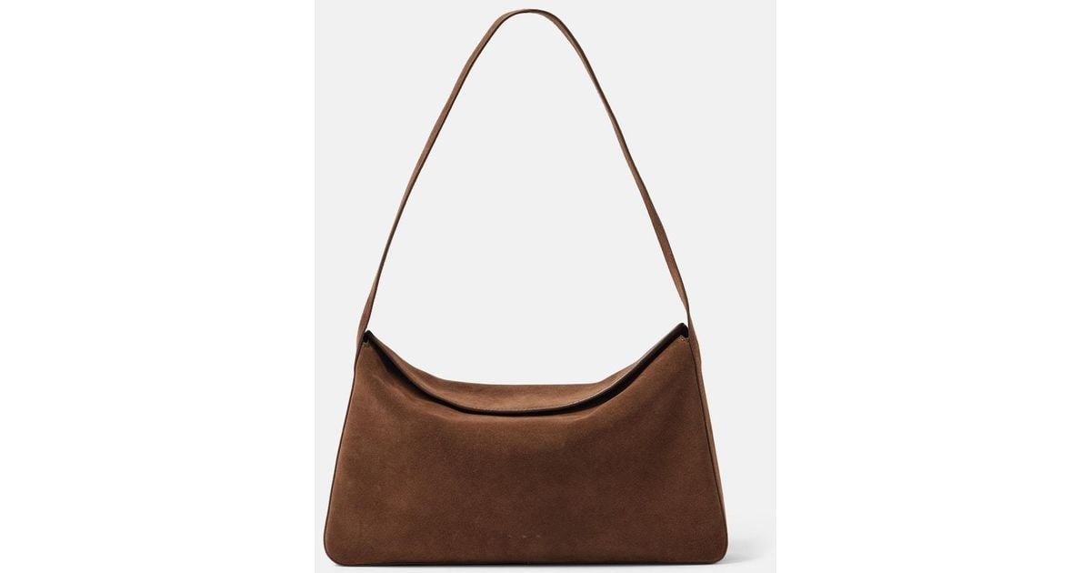 Aesther Ekme Suede Shoulder Bag in Brown | Lyst
