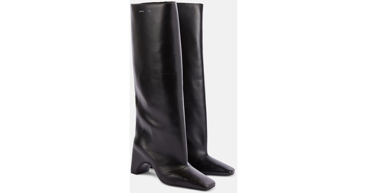 Coperni Bridge Leather Knee-High Boots in Black | Lyst