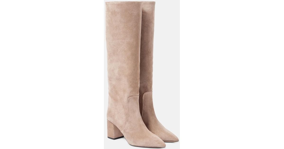 Paris Texas Anja 70 Suede Boots in Brown | Lyst