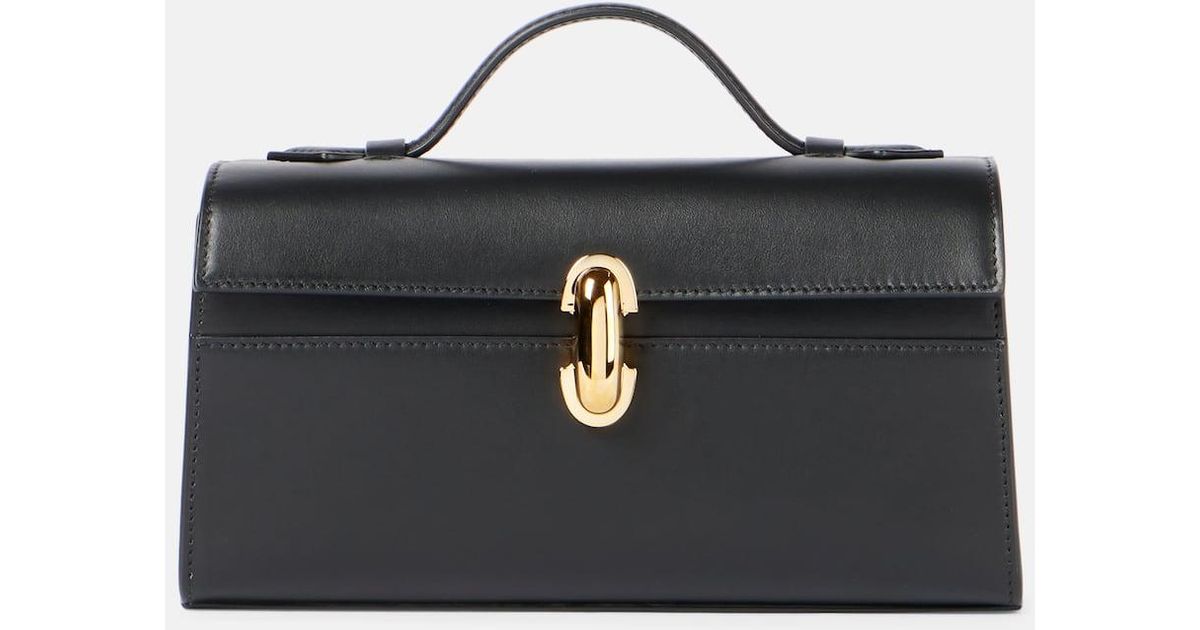 SAVETTE Symmetry Pochette Leather Tote Bag in Black | Lyst