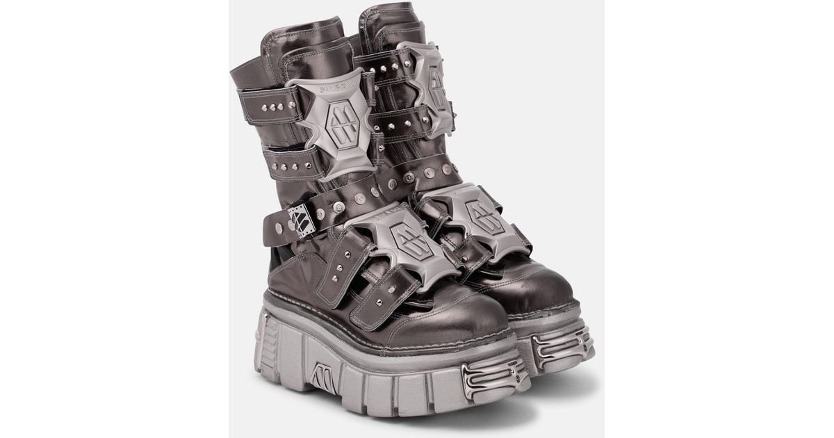 Vetements X New Rock Gamer Platform Boots in Gray | Lyst