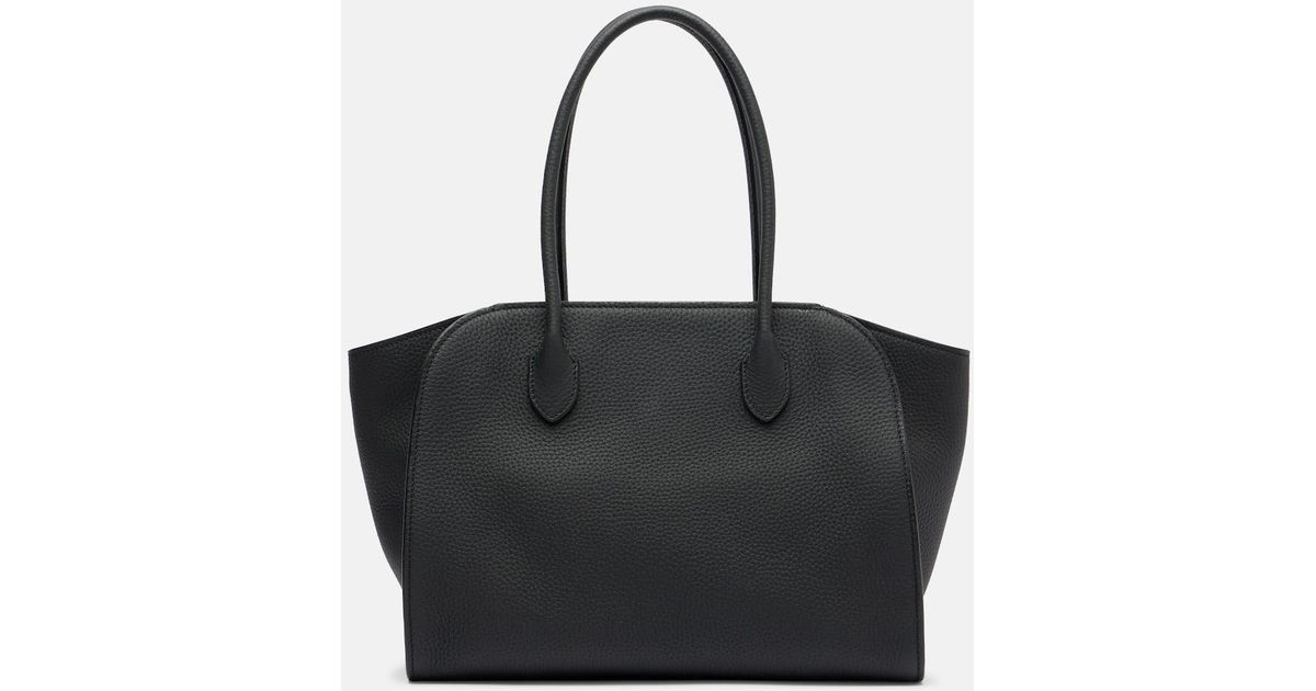 The Row Marlo 12 Leather Tote Bag in Black | Lyst UK