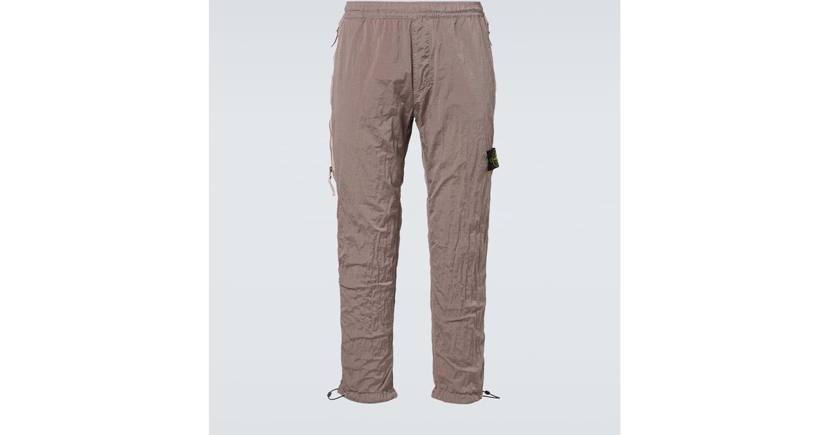 Stone Island Technical Straight Pants in Brown for Men | Lyst