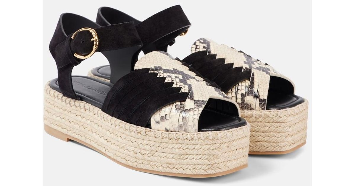 Ulla Johnson Elsa Leather Espadrilles in Black | Lyst