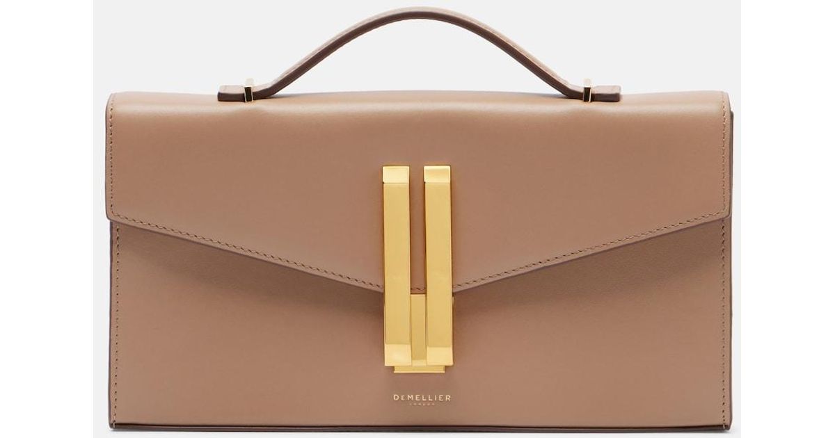 DeMellier Vancouver Leather Clutch in Brown | Lyst