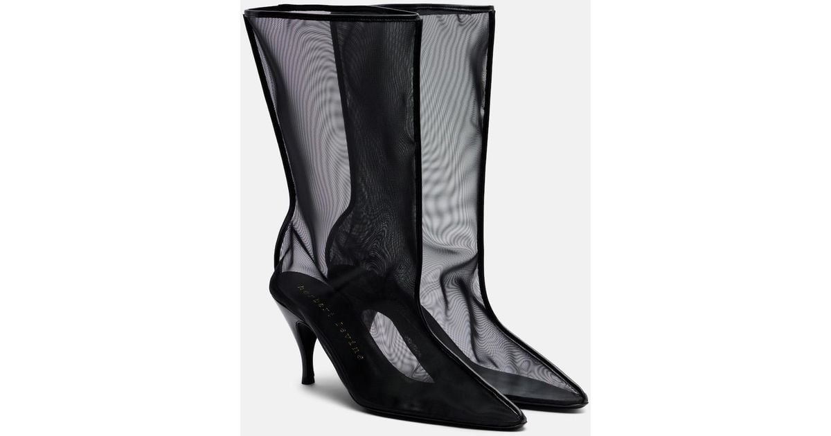 Herbert Levine Drawing A Blank 85 Mesh Ankle Boots in Black | Lyst UK