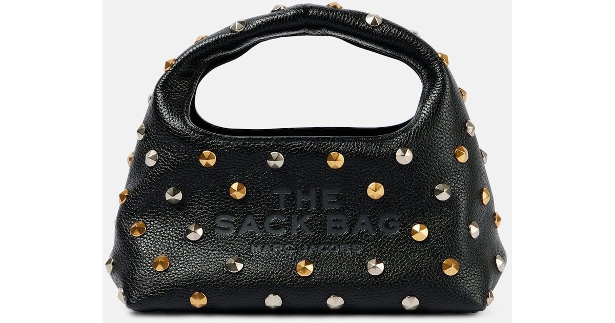 Marc Jacobs The Glam Studs Mini Leather Tote Bag in Black | Lyst