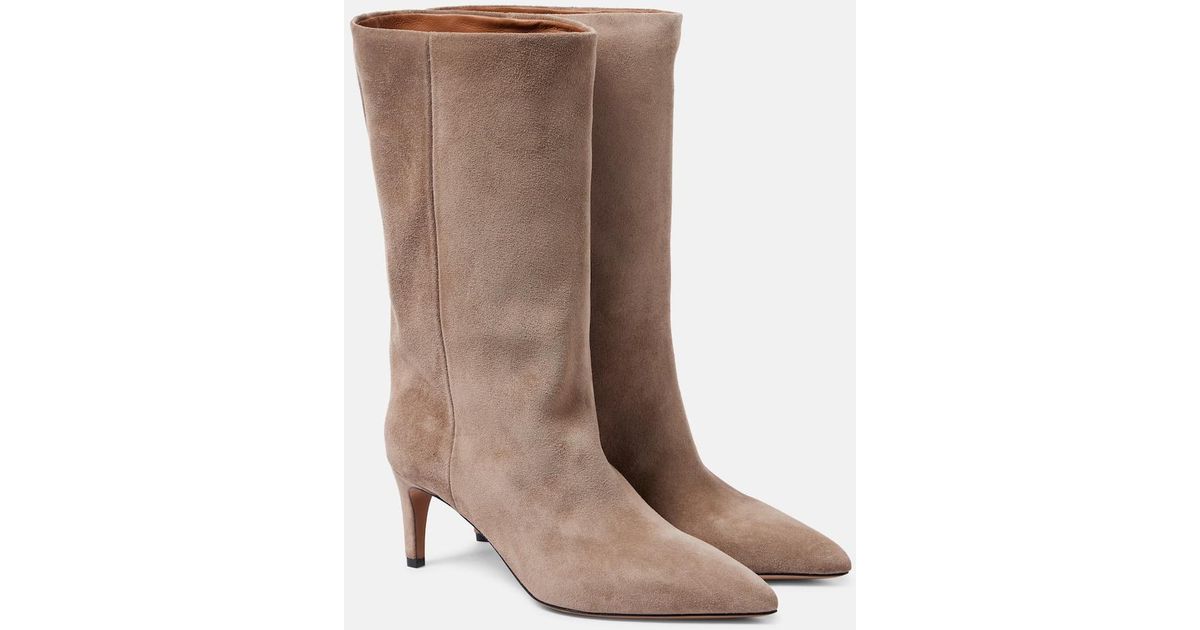 Paris Texas Stiletto 60 Suede Knee-High Boots in Brown | Lyst