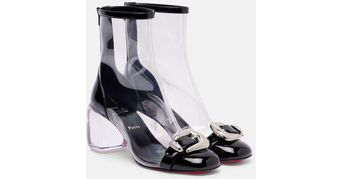Christian Louboutin Minny Bubble Booty 70 Ankle Boots in Black | Lyst