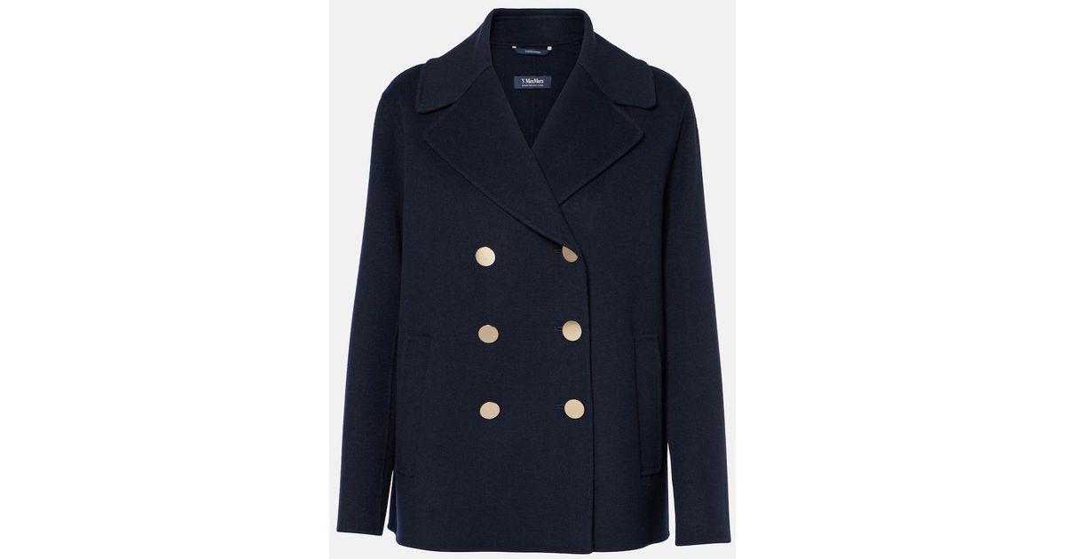 Max Mara Margot Wool Jacket in Blue | Lyst