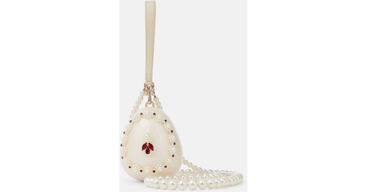Simone Rocha Faberge Egg Mini Crossbody Bag in White | Lyst