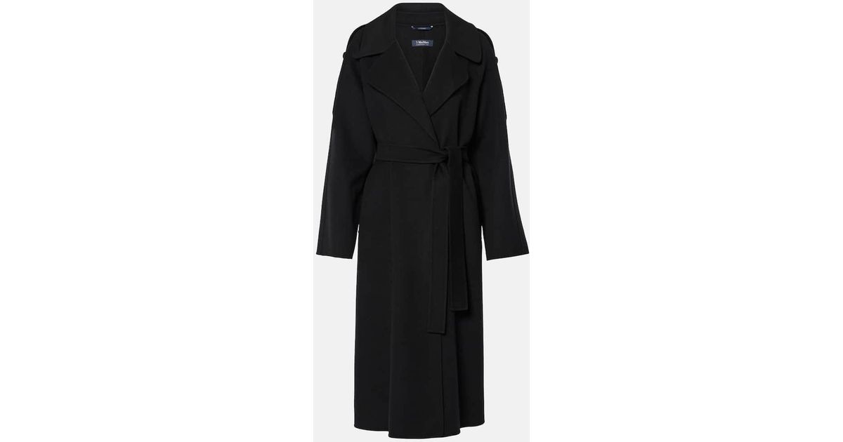 Max Mara Beato Virgin Wool Coat in Black | Lyst