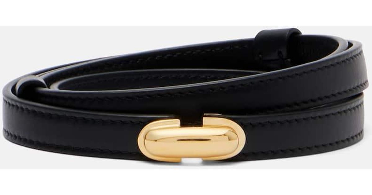 SAVETTE Symmetry Leather Belt in Black | Lyst UK