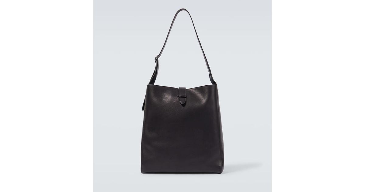 The Row Blake Leather Tote Bag in Black for Men | Lyst
