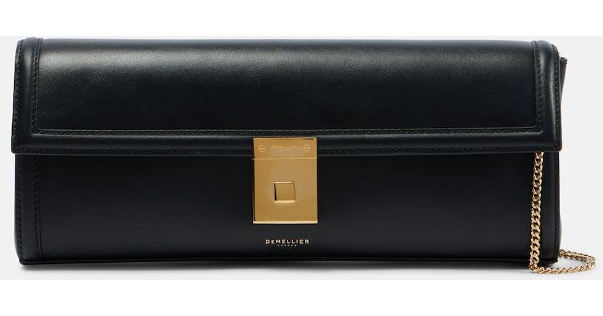 DeMellier London Seville Mini Leather Clutch in Black | Lyst UK