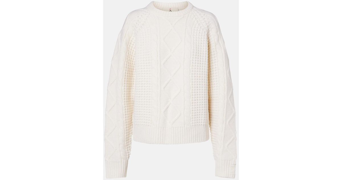 Perfect Moment Crystal Wool Sweater in White | Lyst UK