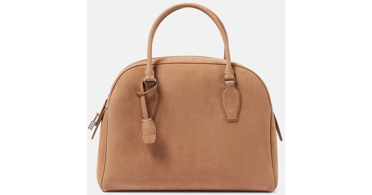 The Row India 12.00 Suede Tote Bag in Brown | Lyst