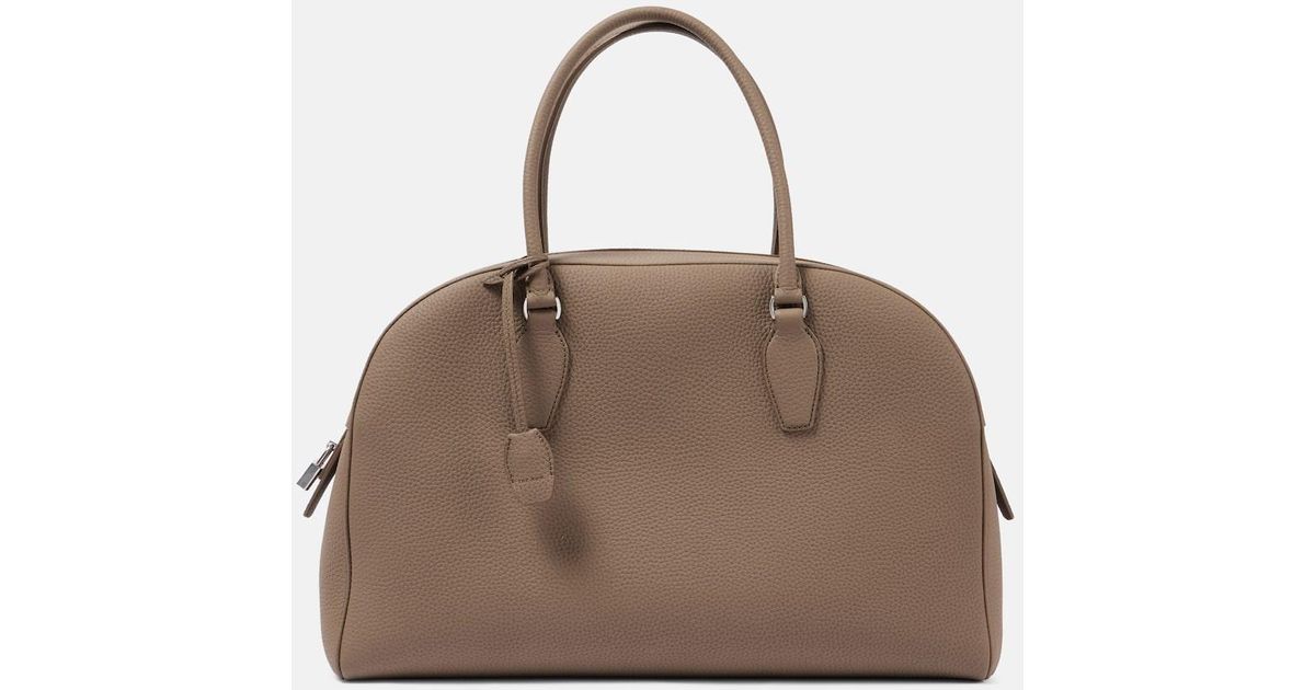 The Row India 15.75 Leather Tote Bag in Brown | Lyst