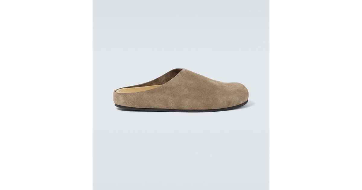 The Row Hugo Suede Clogs in White for Men | Lyst