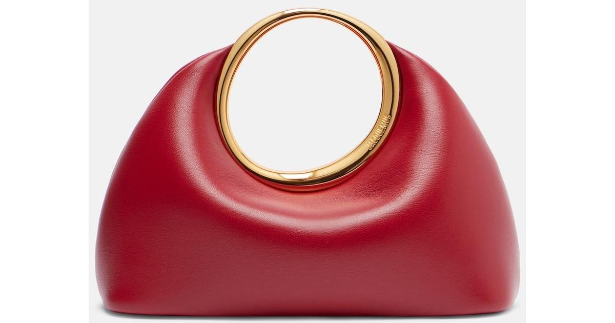 Jacquemus Calino Small Leather Tote Bag in Red | Lyst
