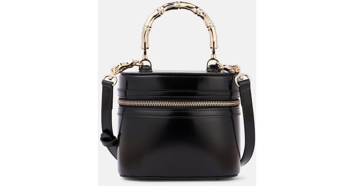 Gucci Mini Leather Vanity Bag in Black | Lyst