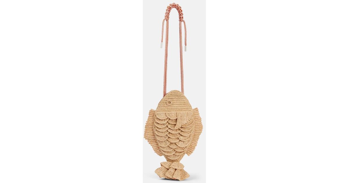 ALÉMAIS Horizon Crochet Raffia Crossbody Bag in Natural | Lyst UK