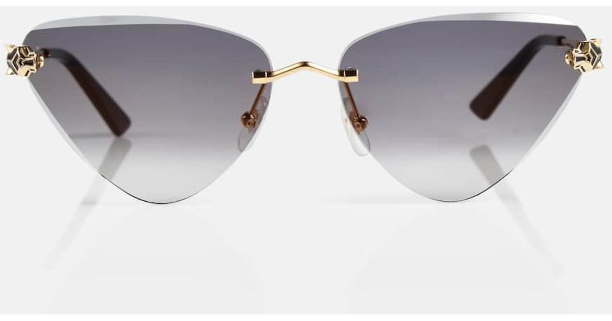 Cartier Cat-Eye Sunglasses in Metallic | Lyst UK