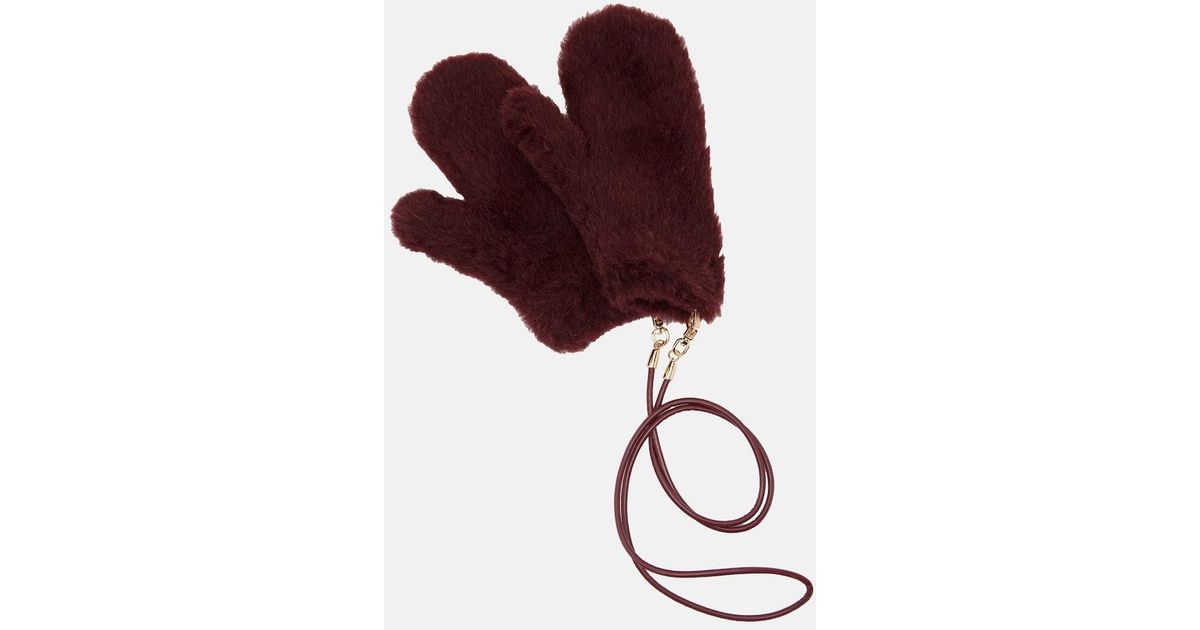Max Mara Alpaca, Wool, And Silk Mittens in Red | Lyst UK