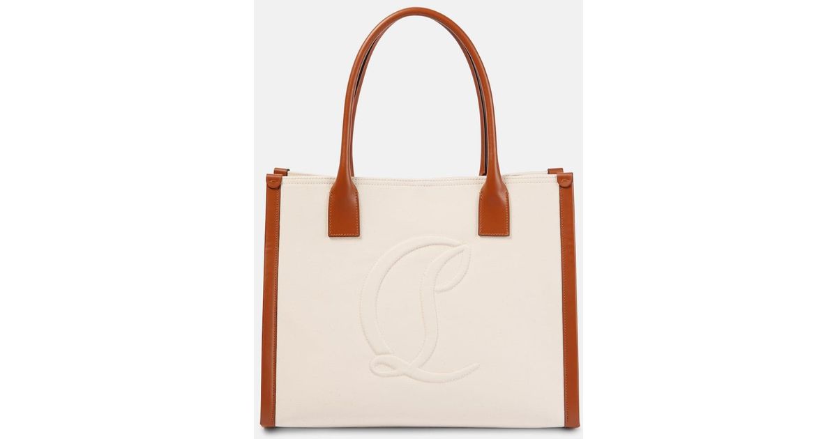 Christian Louboutin By My Side E/W Large Canvas Tote Bag in Pink | Lyst
