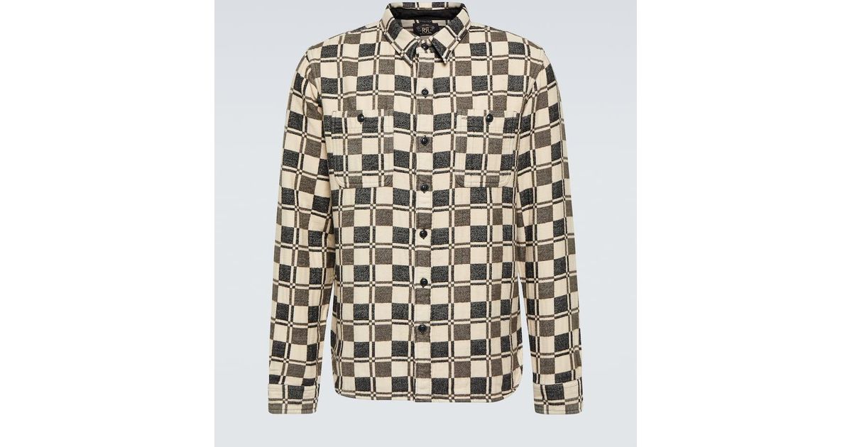 RRL Cody Cotton Shirt in Black for Men | Lyst UK