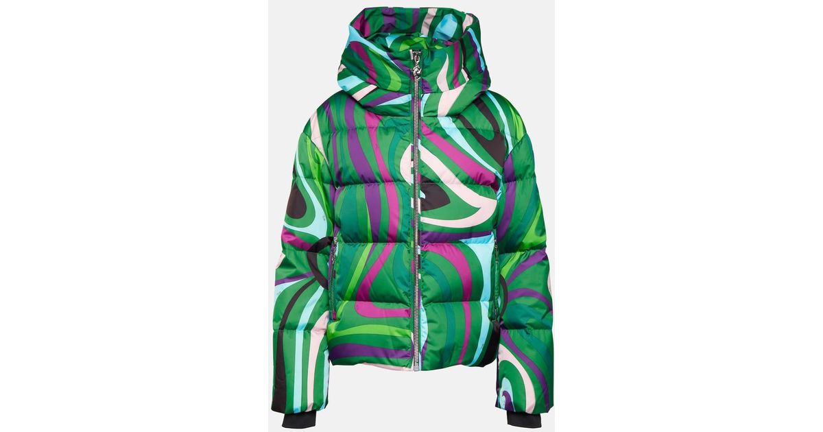 PUCCI X Fusalp Marmo Ski Down Jacket in Green | Lyst