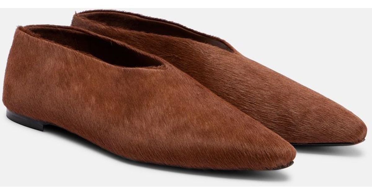 A.Emery Lima Calf Hair Flats in Brown | Lyst UK