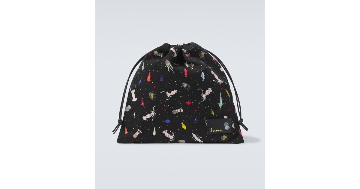 Loewe X Suna Fujita Submarine Canvas Pouch in Black for Men | Lyst ...