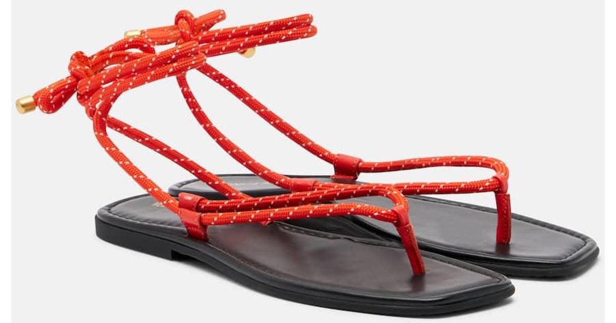 Veronica Beard Carmina Thong Sandals in Red | Lyst UK