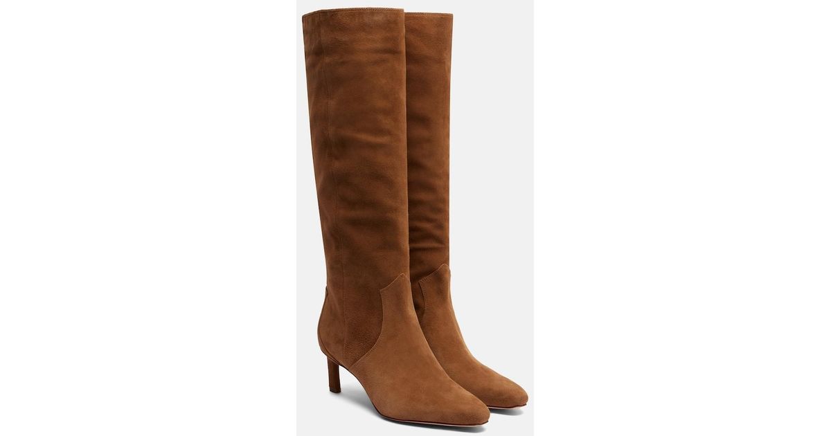 Veronica Beard Kinna 55 Suede Knee-High Boots in Brown | Lyst