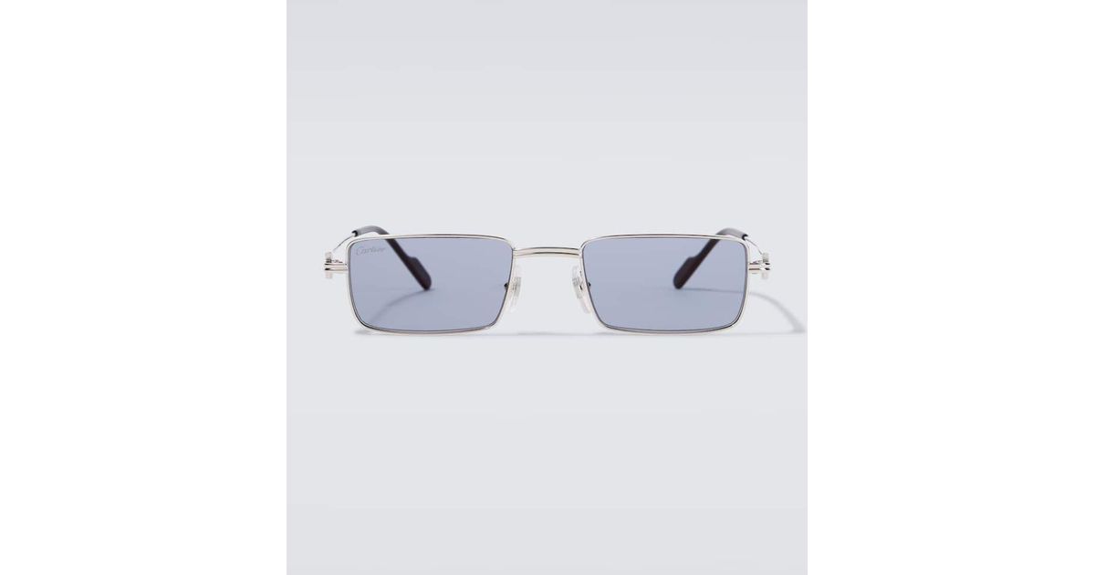 Cartier Premiere De Cartier Rectangular Sunglasses in Blue for Men ...