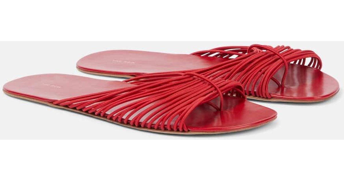 The Row Sara Slides in Red | Lyst