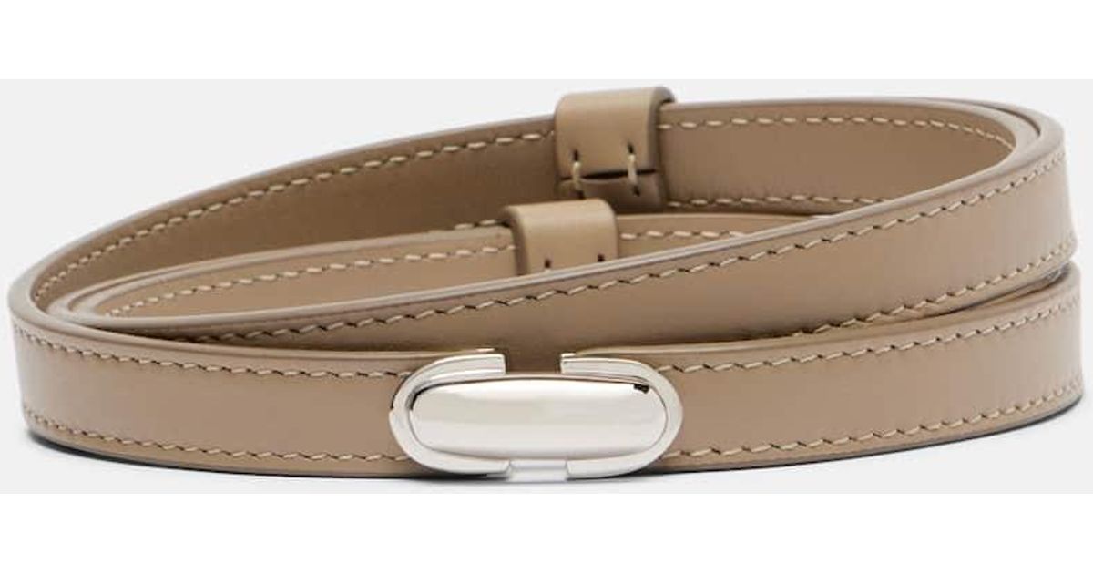 SAVETTE Symmetry Leather Belt in Natural | Lyst UK