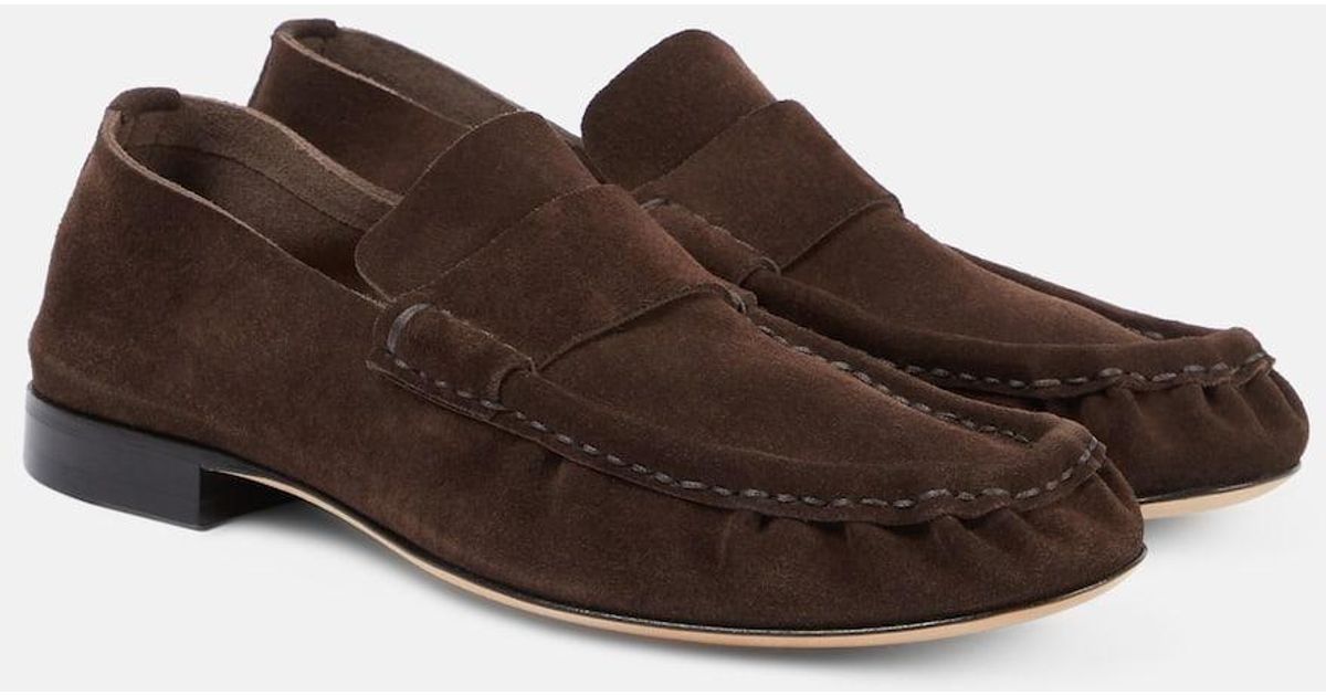 The Row Soft Mocassin in Brown | Lyst UK