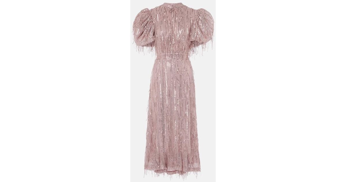 ROTATE BIRGER CHRISTENSEN Chic Mini Dress With Unique Bangs in Pink ...