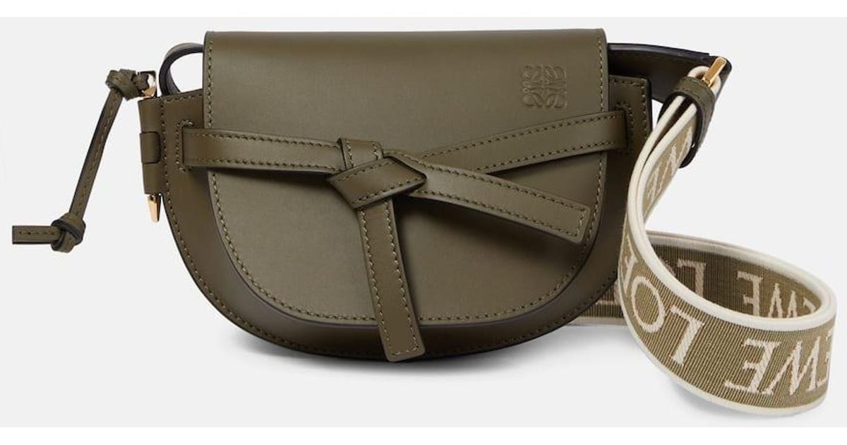 Loewe Gate Dual Mini Shoulder Bag in Green | Lyst