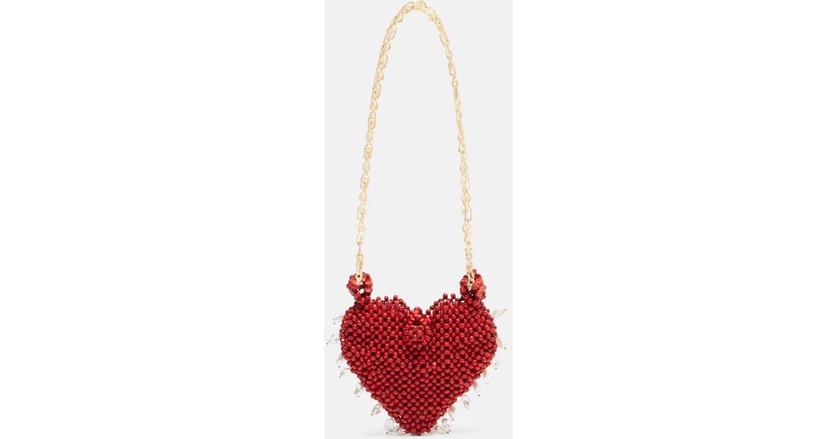 ALÉMAIS Carmelo Mini Embellished Crossbody Bag in Red | Lyst UK